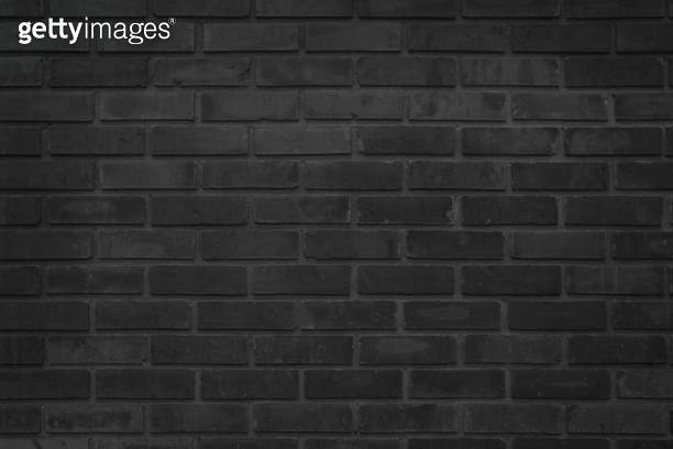 Black brick wall texture background. Brickwork or stonework flooring ...