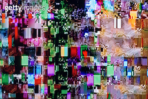 glitches and interference on the digital TV screen 이미지 (915348476) - 게티 ...