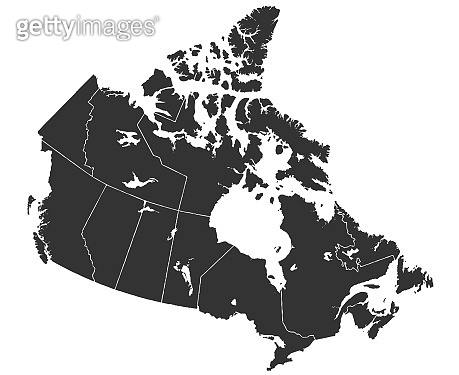map of Canada in high resolution 이미지 (937840932) - 게티이미지뱅크