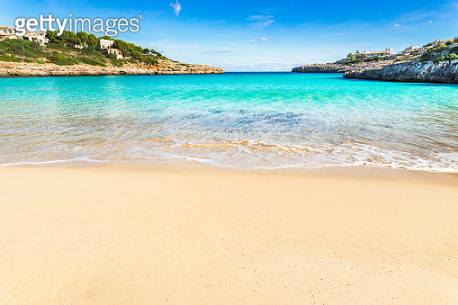 Beautiful bay of Cala Marcal beach Majorca island, Spain Mediterranean ...