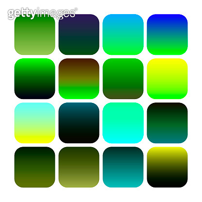 Mobile app icon templates set. Green abstract backgrounds and gradients ...