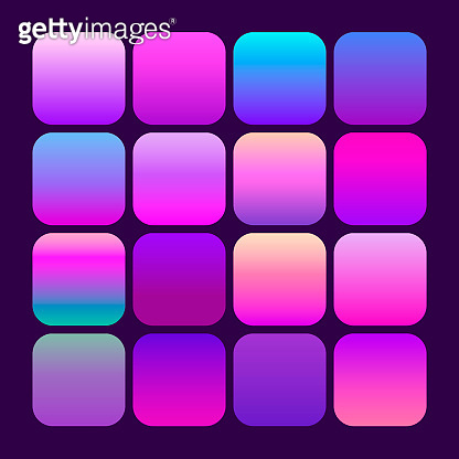 Mobile app icon templates set. Modern abstract backgrounds, purple ...