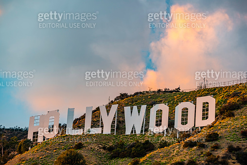 Hollywood Sign with sunset cloud 이미지 (919421350) - 게티이미지뱅크