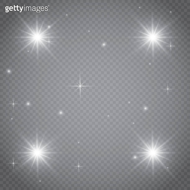 Glowing lights effect, flare, explosion and stars. Special effect ...