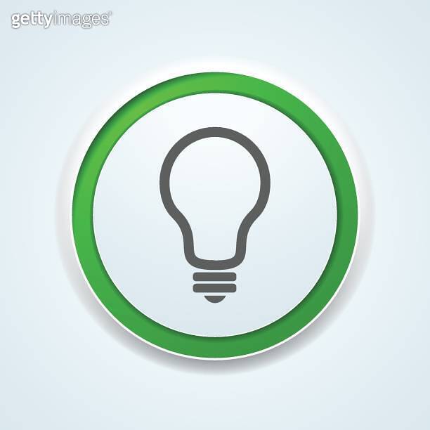 Light Bulb button illustration 이미지 (1015604890) - 게티이미지뱅크