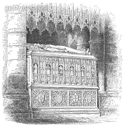 The Tomb of King Edward III at Westminster Abbey (1023766422) - 게티이미지뱅크