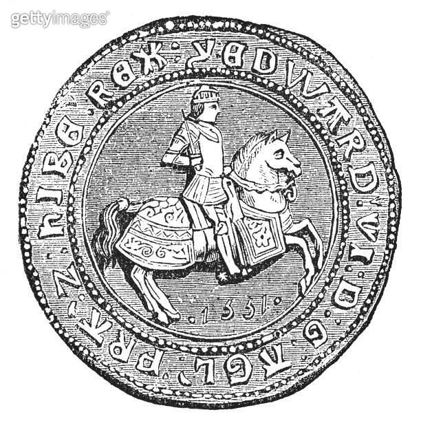 British Gold Crown Coin of King Edward VI (16th Century) 이미지 ...