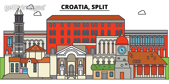 Croatia, Split. City skyline, architecture, buildings, streets ...
