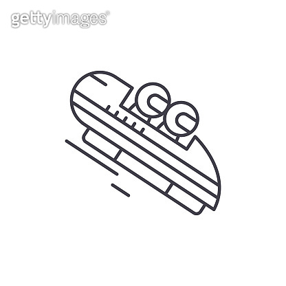 Luge line icon concept. Luge vector linear illustration, symbol, sign ...