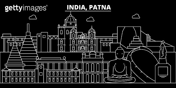 Patna silhouette skyline. India - Patna vector city, indian linear ...