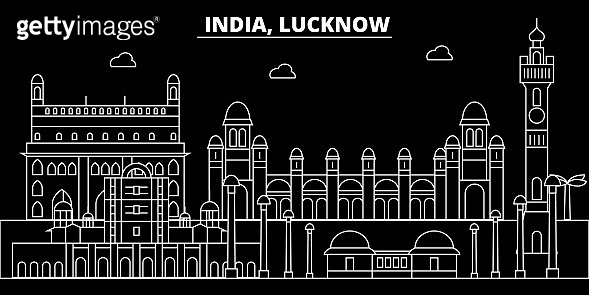 Lucknow silhouette skyline. India - Lucknow vector city, indian linear ...