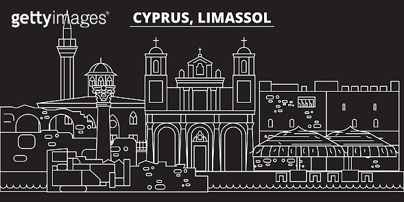 Limassol silhouette skyline. Cyprus - Limassol vector city, cypriot ...