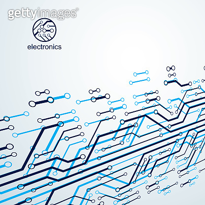 Vector abstract computer circuit board illustration, technology element ...
