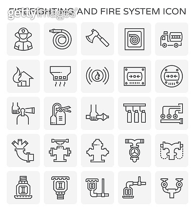firefighting system icon 이미지 (905180088) - 게티이미지뱅크