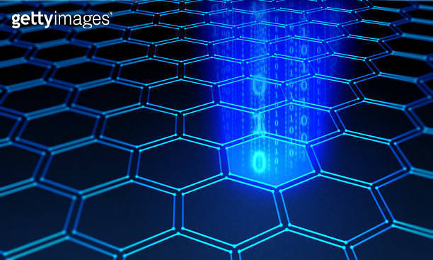 Binary Codes On Hexagonal Grid (1035020998) - 게티이미지뱅크