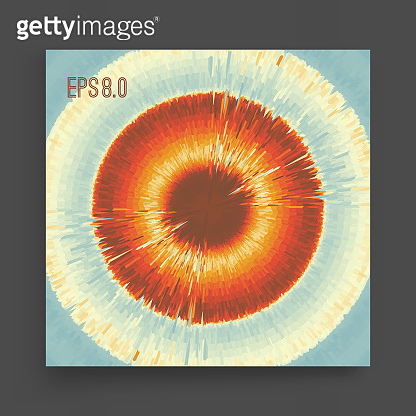 Abstract circular background with dynamic rays. Radial structure. Art design for your project ...