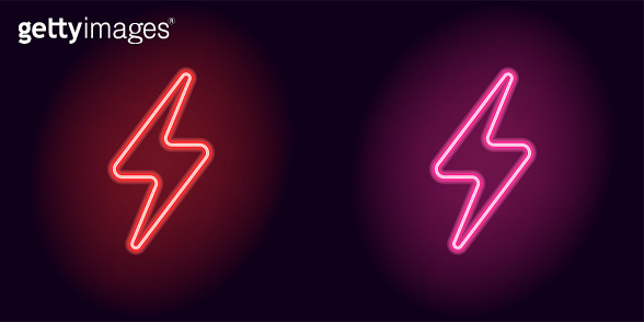 Red and pink neon electric sign 이미지 (930829368) - 게티이미지뱅크