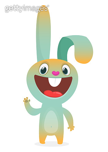 Cool bunny cartoon isolated on white background. Vector illustration ...