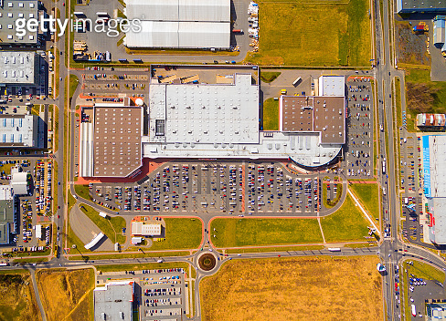 Aerial view to industrial zone and technology park on Borska pole of ...