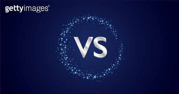 VS (Versus) design concept with Star dust circle (starry milky way ...