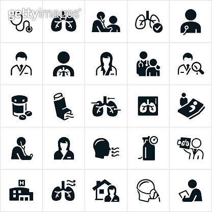 Respiratory Therapy Icons (913054772) 일러스트, 무료 일러스트 - 게티이미지뱅크