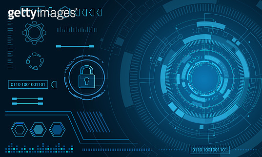 Sci fi futuristic user interface, HUD, Technology abstract background ...