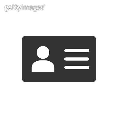 Employee clerk card, vcard vector icon illustration for graphic design ...