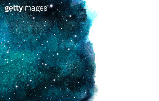 Watercolor night sky background with stars. cosmic layout with space ...