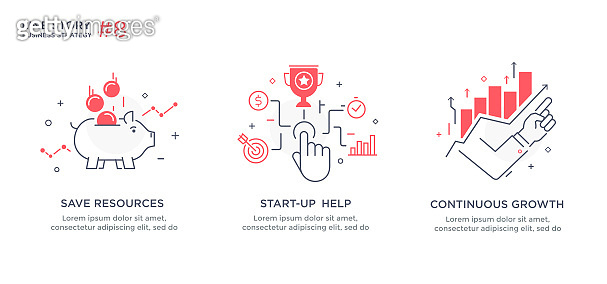 Set of illustrations concept with business concept. Workflow, growth ...
