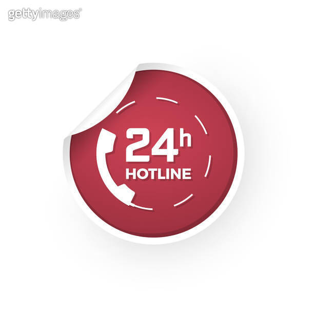 24 hours of support icon sticker 이미지 (990856220) - 게티이미지뱅크