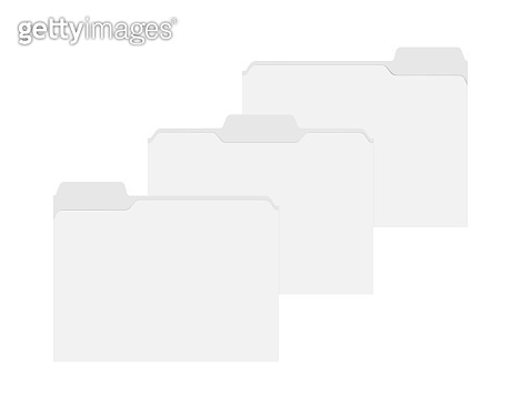 Empty blank file folders with assorted position cut tabs mock up 이미지 ...