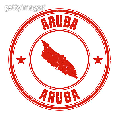Aruba - Red grunge rubber stamp with name and map 이미지 (1029704686) - 게티 ...