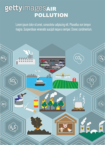 Air Pollution Brochure (1074460140) - 게티이미지뱅크