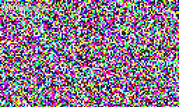 TV pixel noise of analog channel grain screen seamless background ...