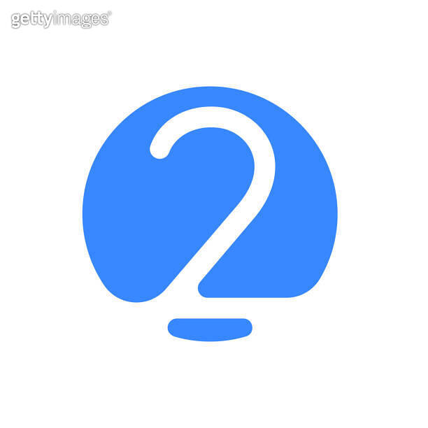 Number 2 two font logo vector blue icon (1031340838) 일러스트, 무료 일러스트, 아이콘 ...