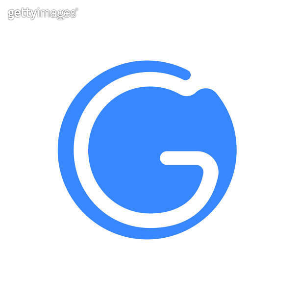 Letter logo modern abstract blue icon of letter G for font logo 이미지 ...