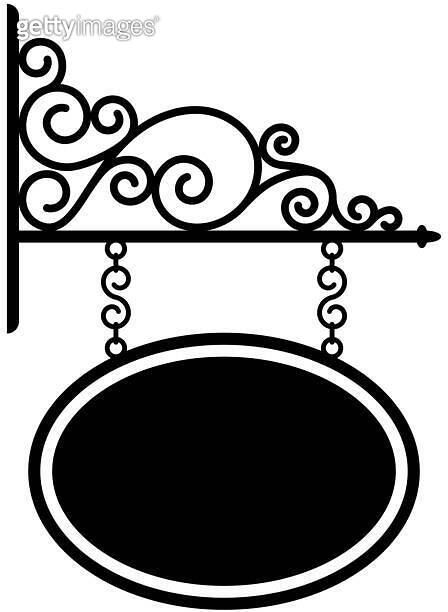 Art nouveau Placard Sign Metal Wrought Iron Symbol Banner (939018828 ...