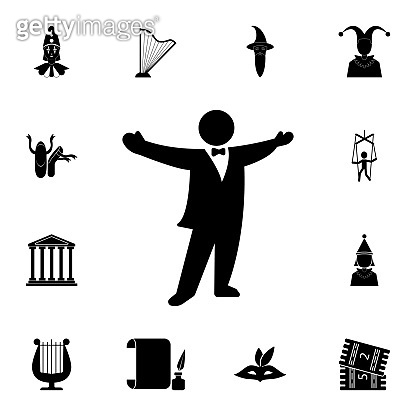 Opera singer icon. Detailed set of theater icons. Premium graphic ...