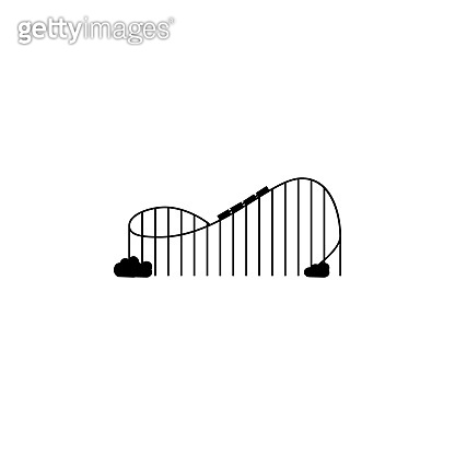 roller coaster icon. Elements amusement park concept and web apps. Icon ...
