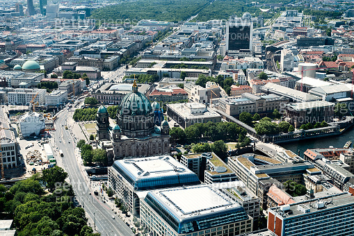 aerial view of the Mitte district in Berlin, Germany 이미지 (1036748140 ...