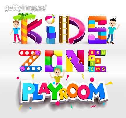 Kids Zone Playroom logo design. Children Playground. Colorful logos ...