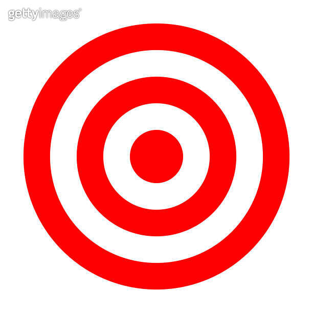 Simple circle target template. Bullseye symbol 이미지 (1017466442) - 게티이미지뱅크