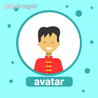 Asian Man Avatar Icon Chinese Male In Traditional Costume Profile ...