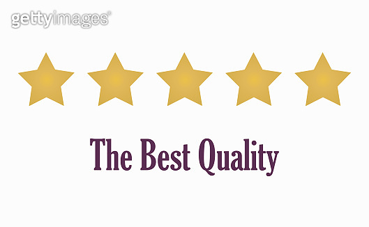 5 gold stars symbol of quality 이미지 (925475286) - 게티이미지뱅크