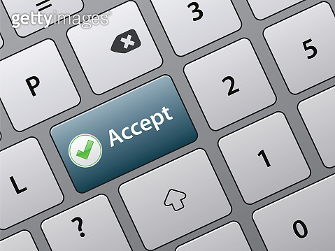 Accept button on laptop keyboard 이미지 (897729598) - 게티이미지뱅크