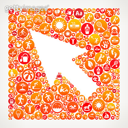 Mouse Pointer Summer Camp Fun Icon Pattern (949123790) 일러스트, 무료 일러스트 ...