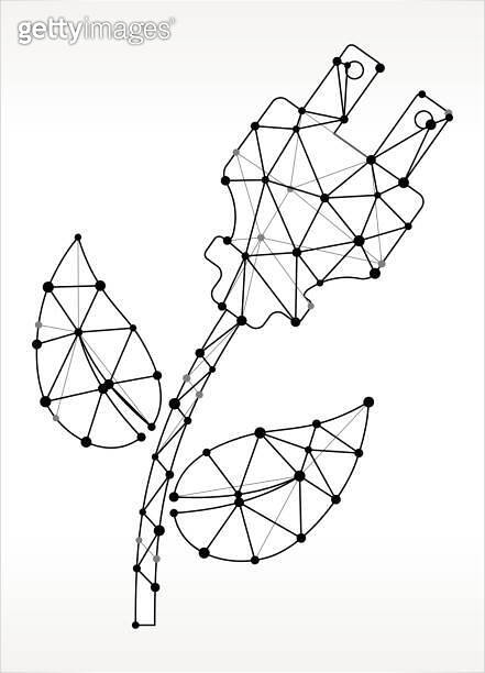 Green Energy Electric Plug Triangle Node Black and White Pattern ...