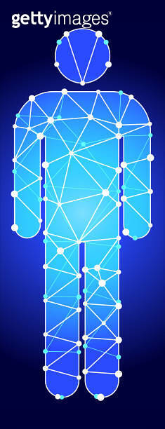 Stick Figure Blue Triangle Node Vector Pattern 이미지 (1014443172) - 게티이미지뱅크