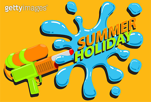 Water gun and splash vector for summer holiday concept 이미지 (934806776 ...