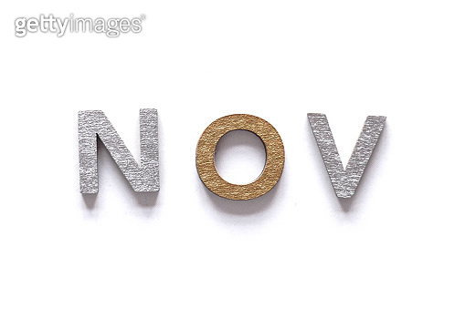 NOV - abbreviation of the month November 이미지 (900623102) - 게티이미지뱅크